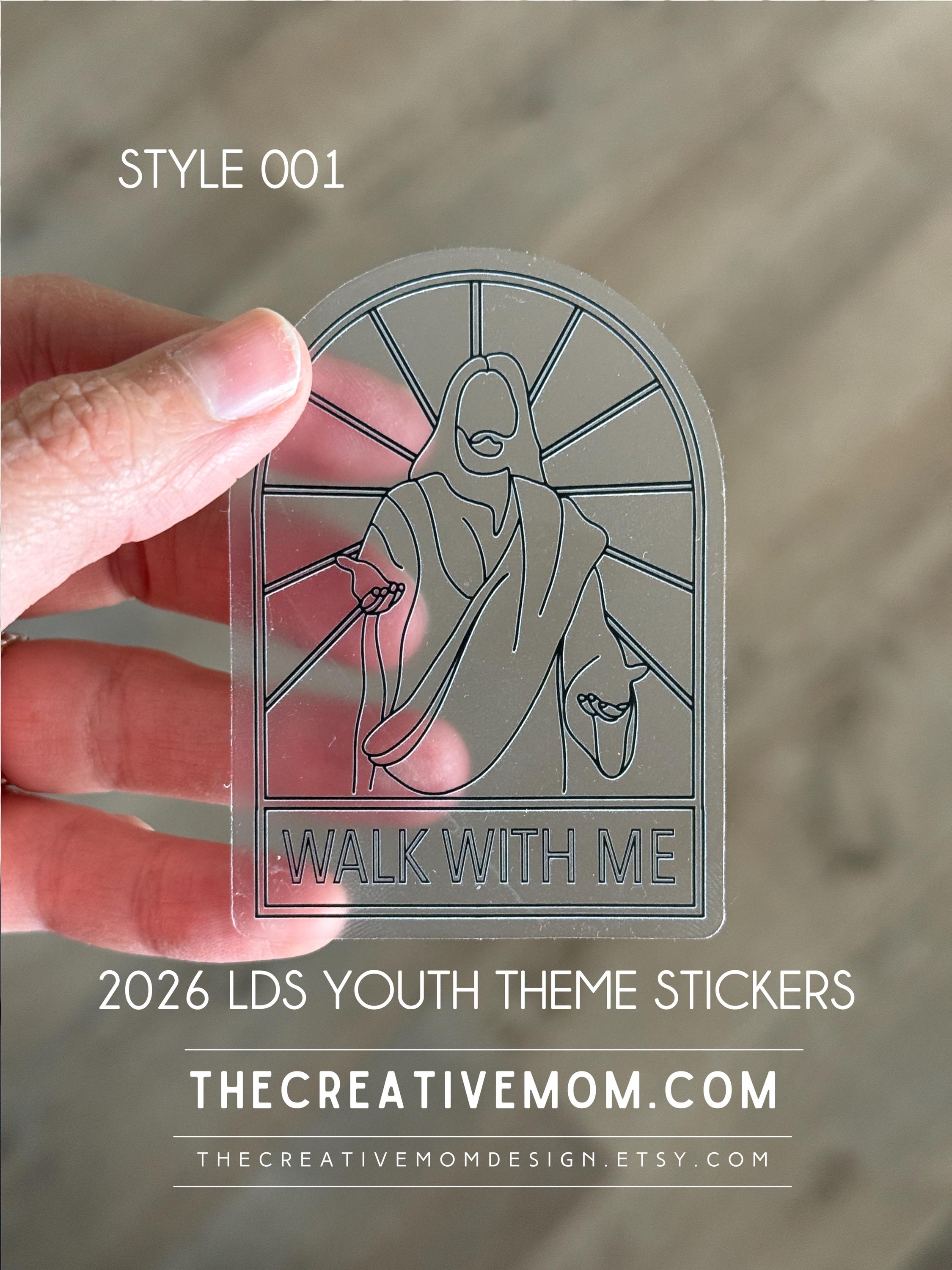 2026 LDS Youth Theme Stickers, Walk With Me, Waterproof Vinyl - Etsy