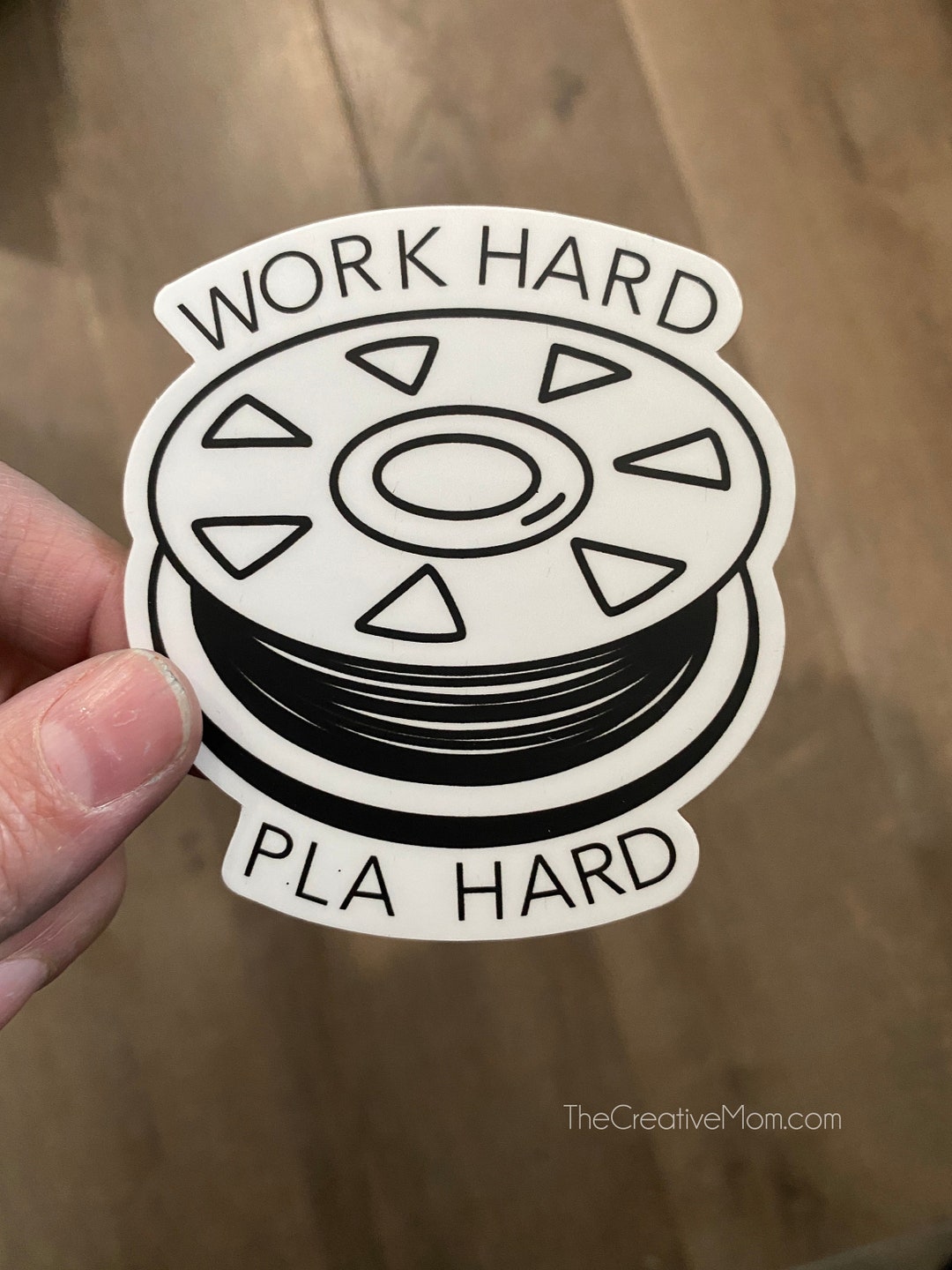 Work Hard PLA Hard- 3D Printing Funny Sticker - Etsy