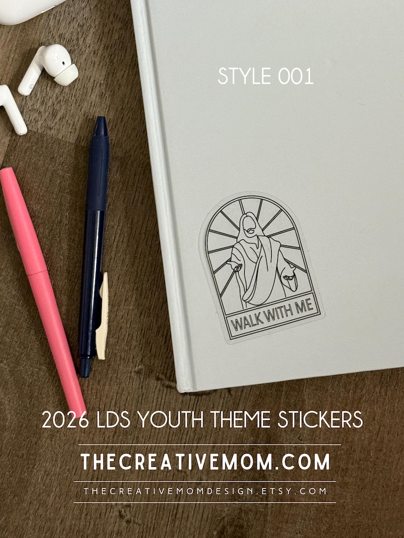 2026 LDS Youth Theme Stickers, Walk With Me, Waterproof Vinyl - Etsy