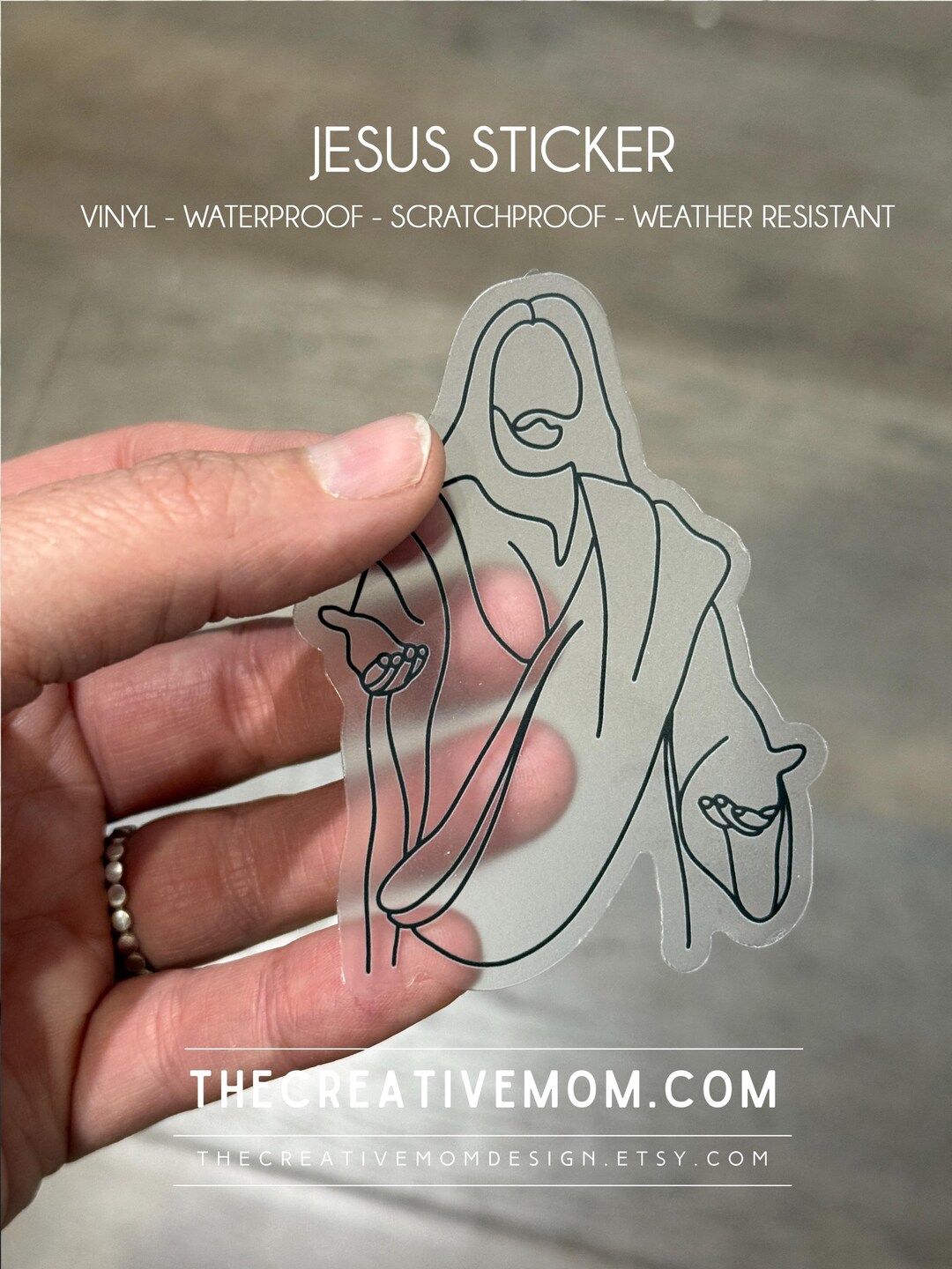 Jesus Christ Vinyl Sticker - Waterproof Christian Decal - Etsy