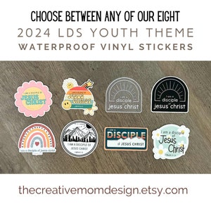 2024 LDS Youth Theme Stickers, I Am a Disciple of Jesus Christ ...