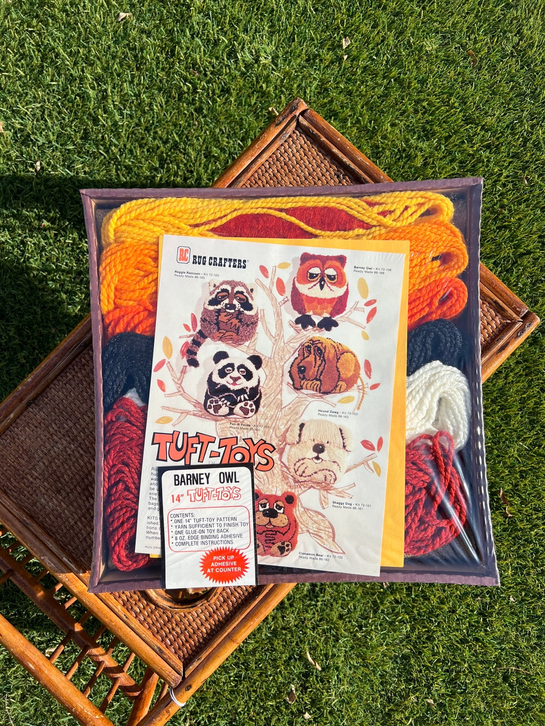 NOS 1976 Rug Crafters “tuft-toys” Barney Owl Tufted Stuffed Toy KIT - Etsy