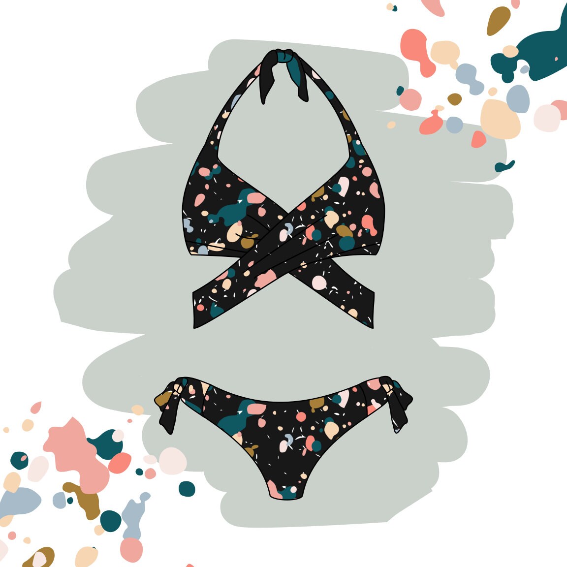 Dyeing & Batik Splash printed swimsuit fabric polyester spandex fabric ...