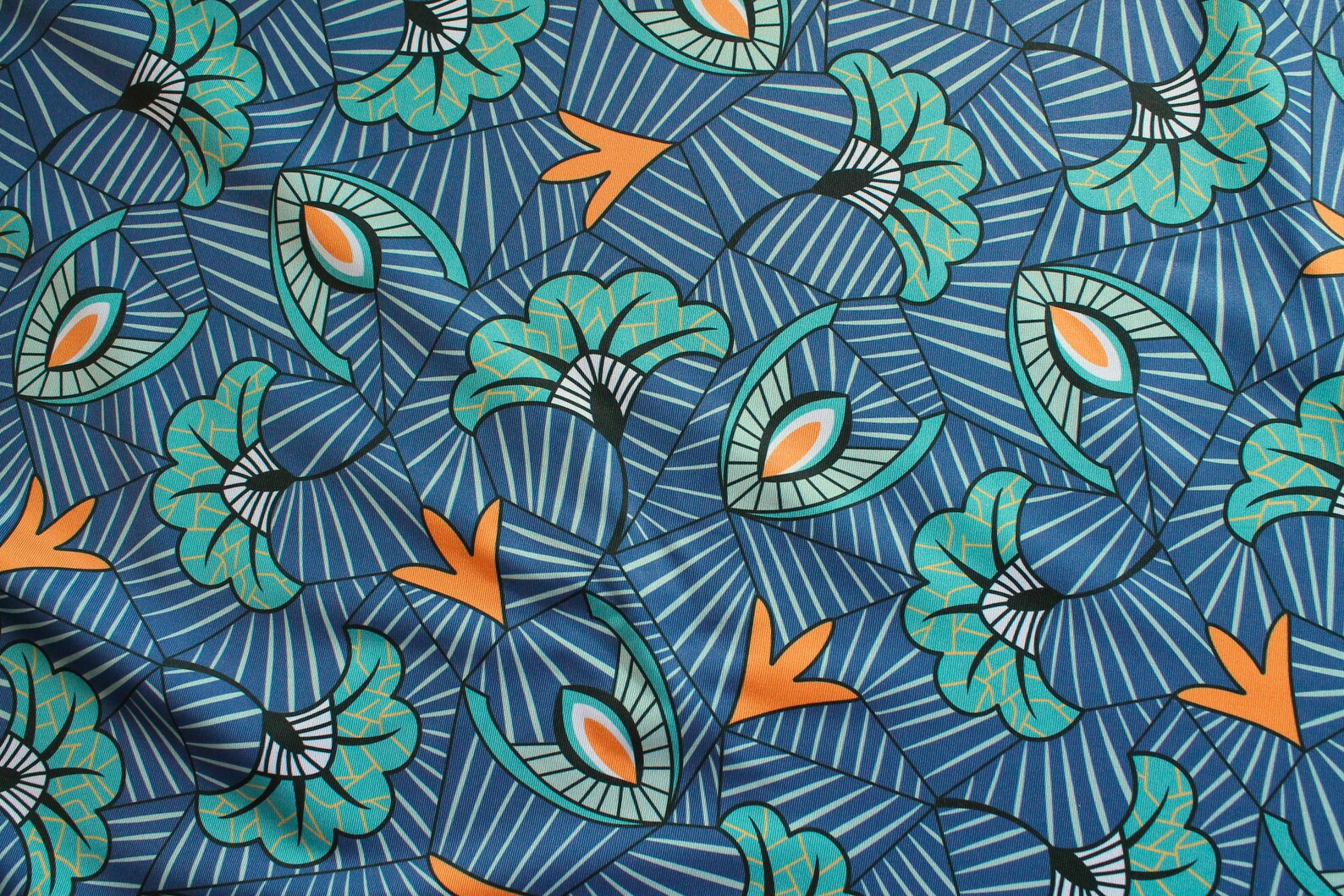 Maroon African Print Swimwear Fabric by the Meter, Ethnic Spandex ...