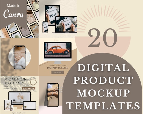 Online Course Mockup Canva for Business Webinar Blog | Etsy