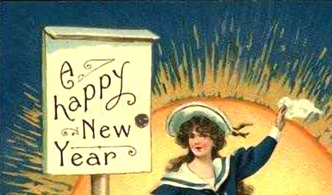 Vintage New Years Reproduction Print for Home Decor - Etsy
