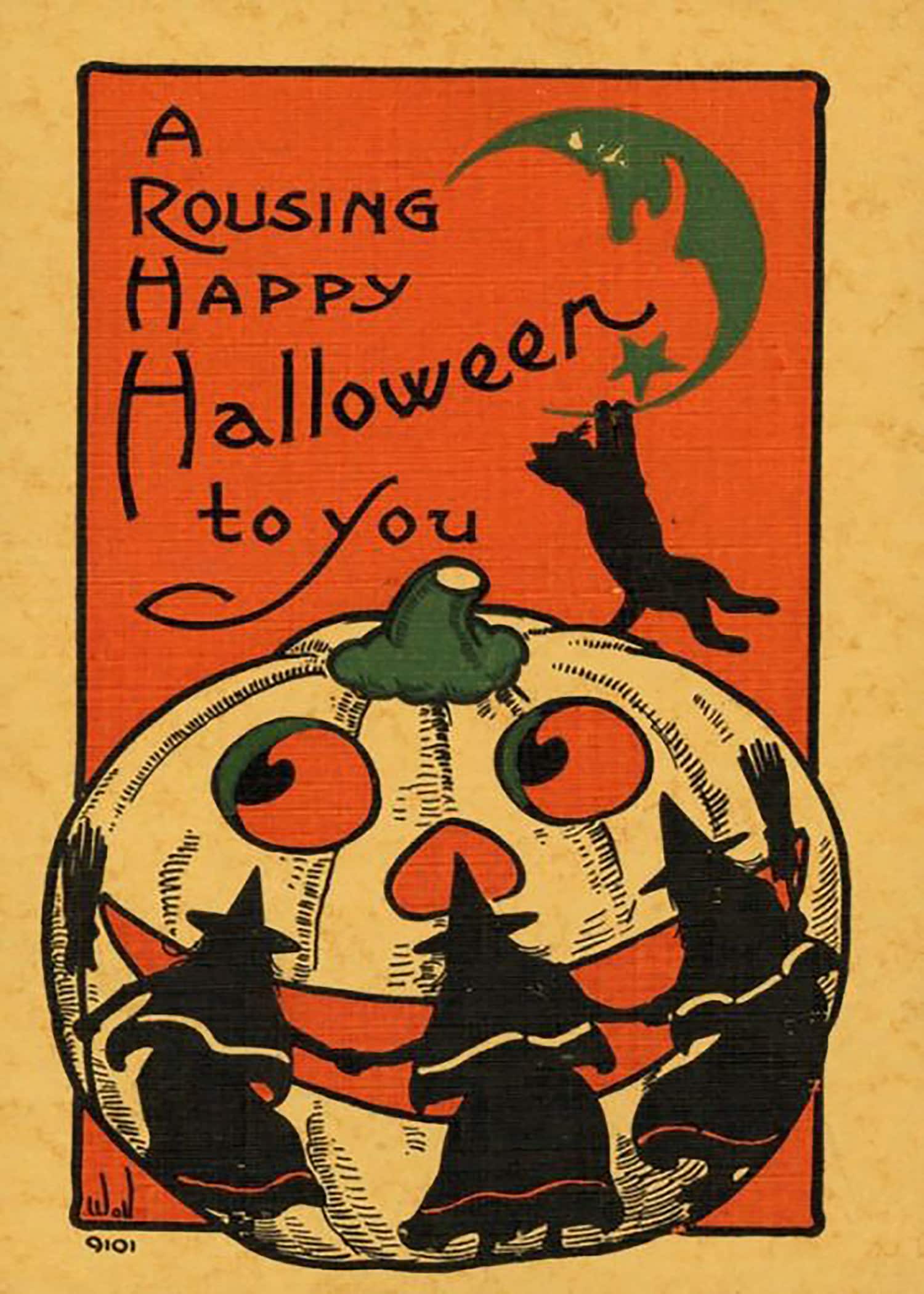 Happy Halloween Sign Vintage
