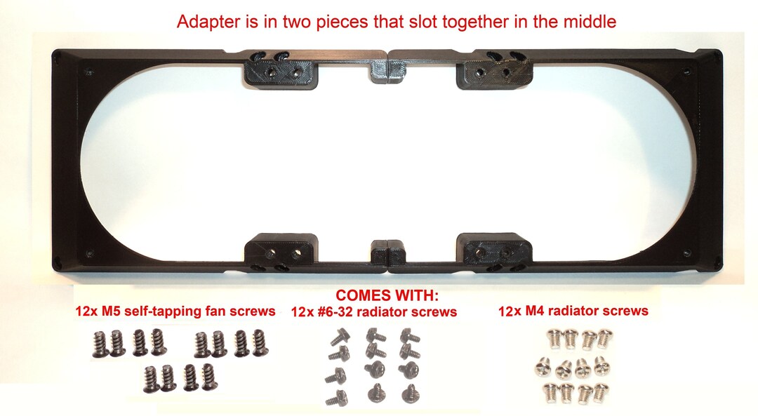 360mm Radiator +3x 140mm Fans to 3x 140mm Fan Slots Mounting Bracket ...