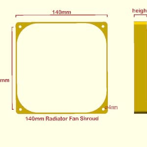 140mm 280mm 420mm AIO Radiator Shroud Computer Fan PC Case Mod Custom ...