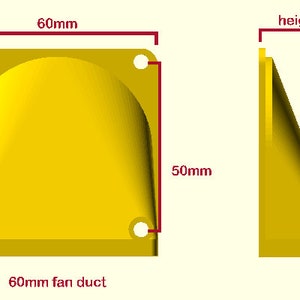 60mm Fan RIGHT Angle DUCT Cooling Fan Vent Cooler Exhaust Case Hood ...