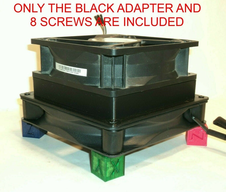 140mm to 120mm CENTERED Offset FAN Adapter Converter Change PC Modding ...