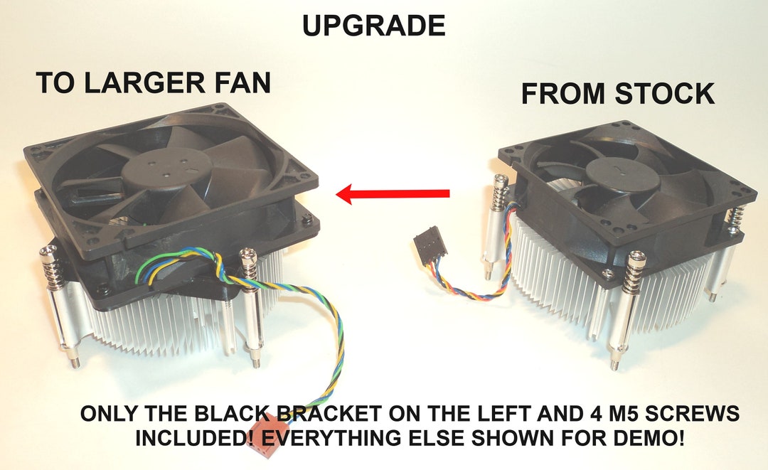 92mm Fan Dell/hp Heatsink Mod 92mm to 80mm Centered OFFSET Cone ...