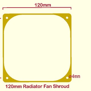 120mm 240mm 360mm AIO Radiator Shroud Computer Fan PC Case Mod Custom ...