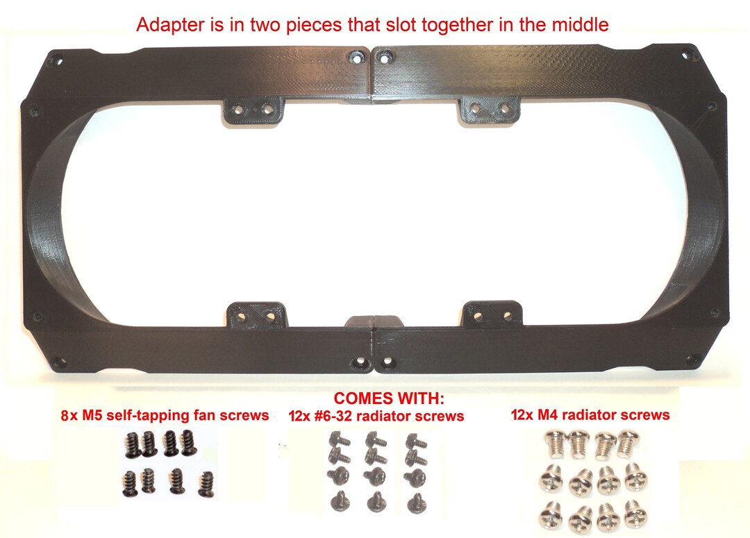 360mm Radiator +2x 180mm Fans to 2x 180mm Fan Slots Mounting Bracket ...