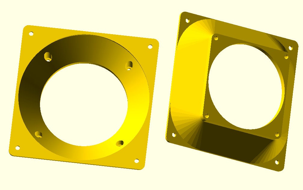 120mm to 80mm Centered Offset FAN ADAPTER Flow Converter PC Mod Custom ...