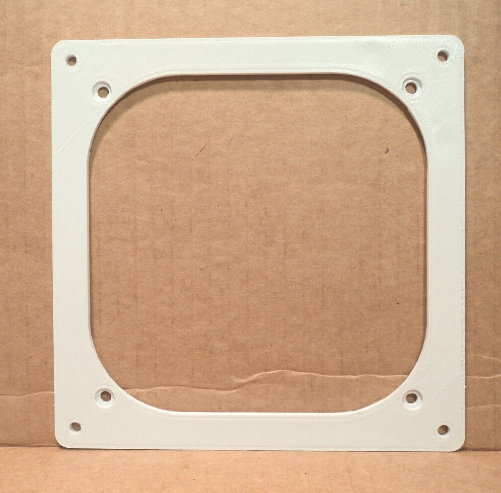 120mm Radiator SQUARE INLET to 140mm Fan Slot Flat Adapter Converter ...