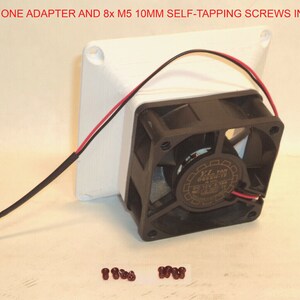 92mm to 60mm FAN ADAPTER Flow Converter PC Mod Custom Panel Hose Mount ...