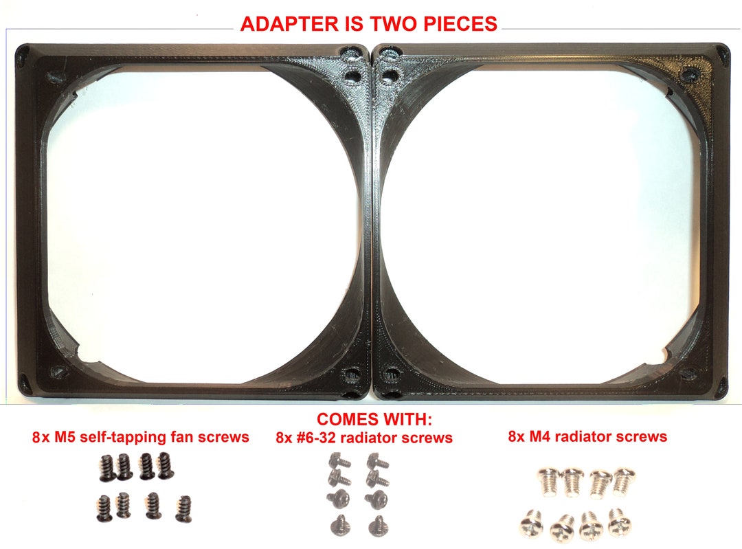 240mm Radiator 2x 140mm Fans to 2x 140mm Fan Slots Mounting Bracket ...