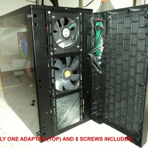 92mm to 120mm Fan Adapter Converter Change Mounting PC Modding Flat ...