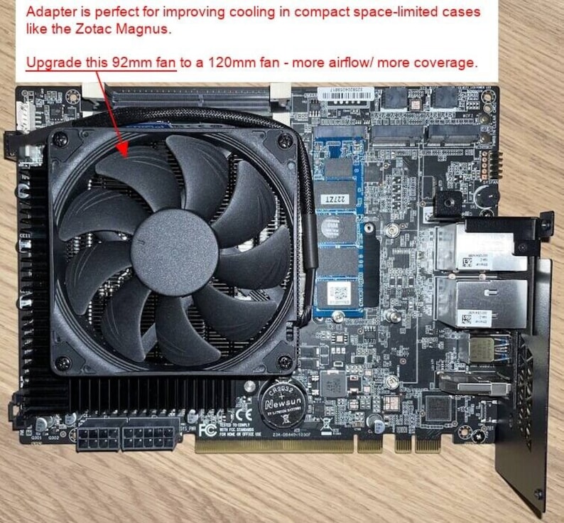 92mm Radiator to 120mm CORNER OFFSET Flat Fan Adapter - Etsy