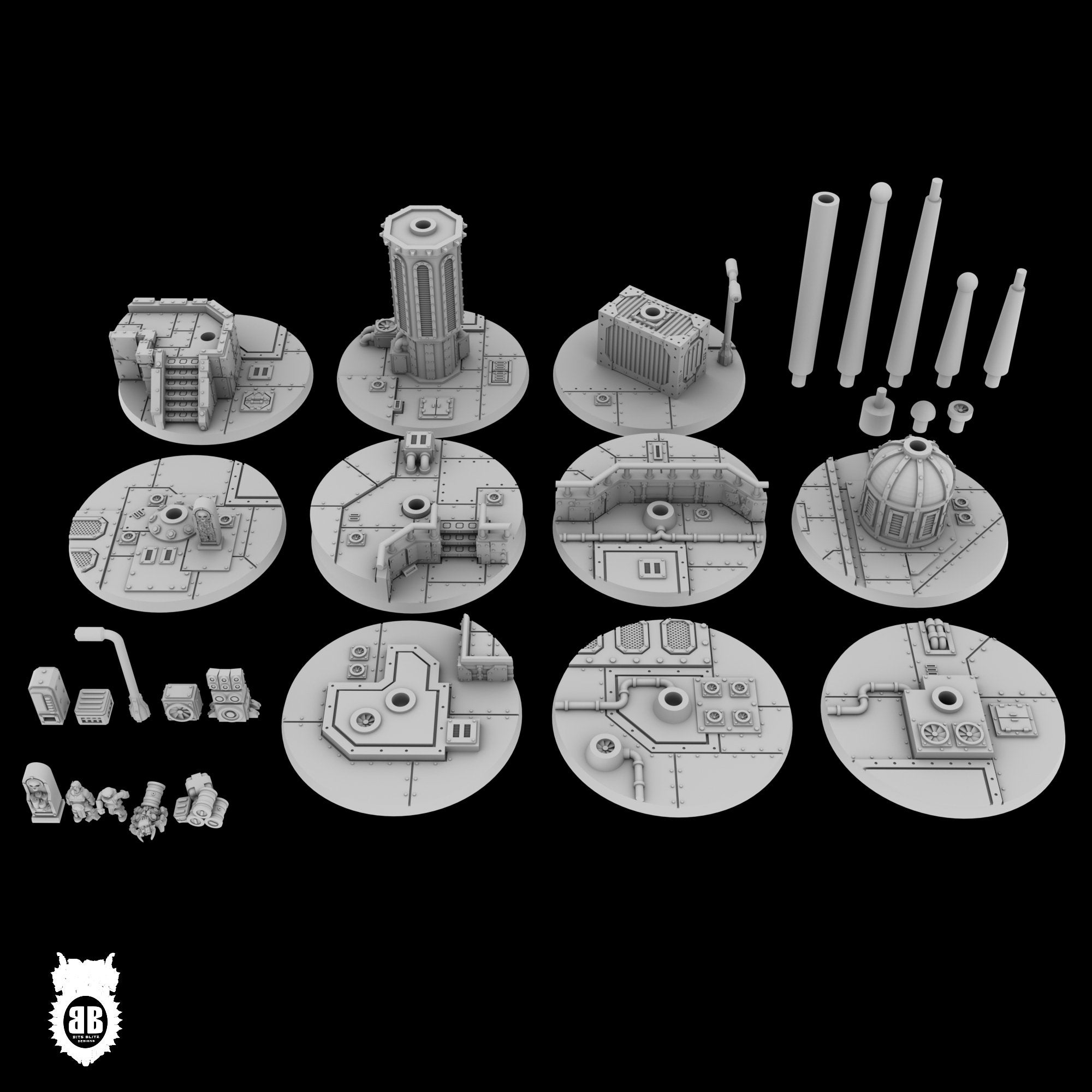 Bits Blitz Designs 40mm Flight Stand Bases 6-8mm Scale Scifi Bases - Etsy