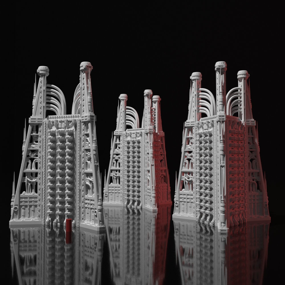 Grimdark Terrain Triplex Data Fortress Sci-fi 8mm Terrain - Etsy