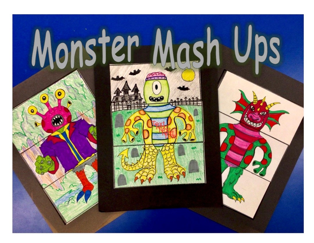 Monster Mash Ups Halloween Art Activity - Etsy