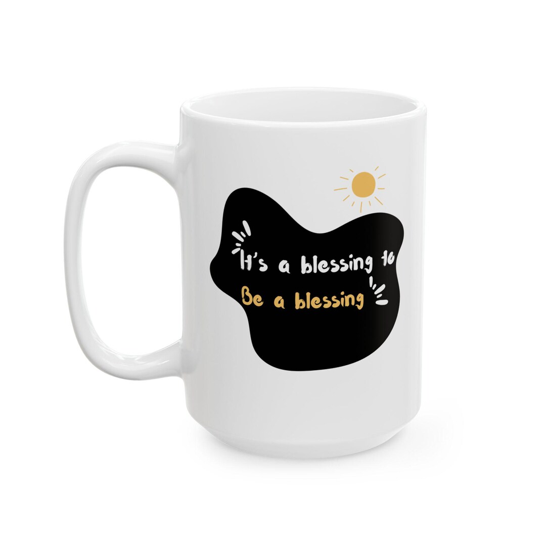 Blessing Ceramic Mug, Inspirational Quote Coffee Cup, Gift for Her ...