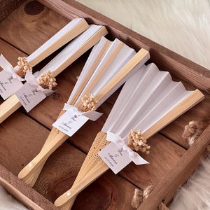 Premium Wooden Fan Favors,personalized Fans,summer Beach Wedding Favors ...