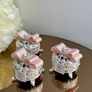50PCS Silver Mini Trinket Box Favors, Wedding Favor PLASTIC Box, Empty ...
