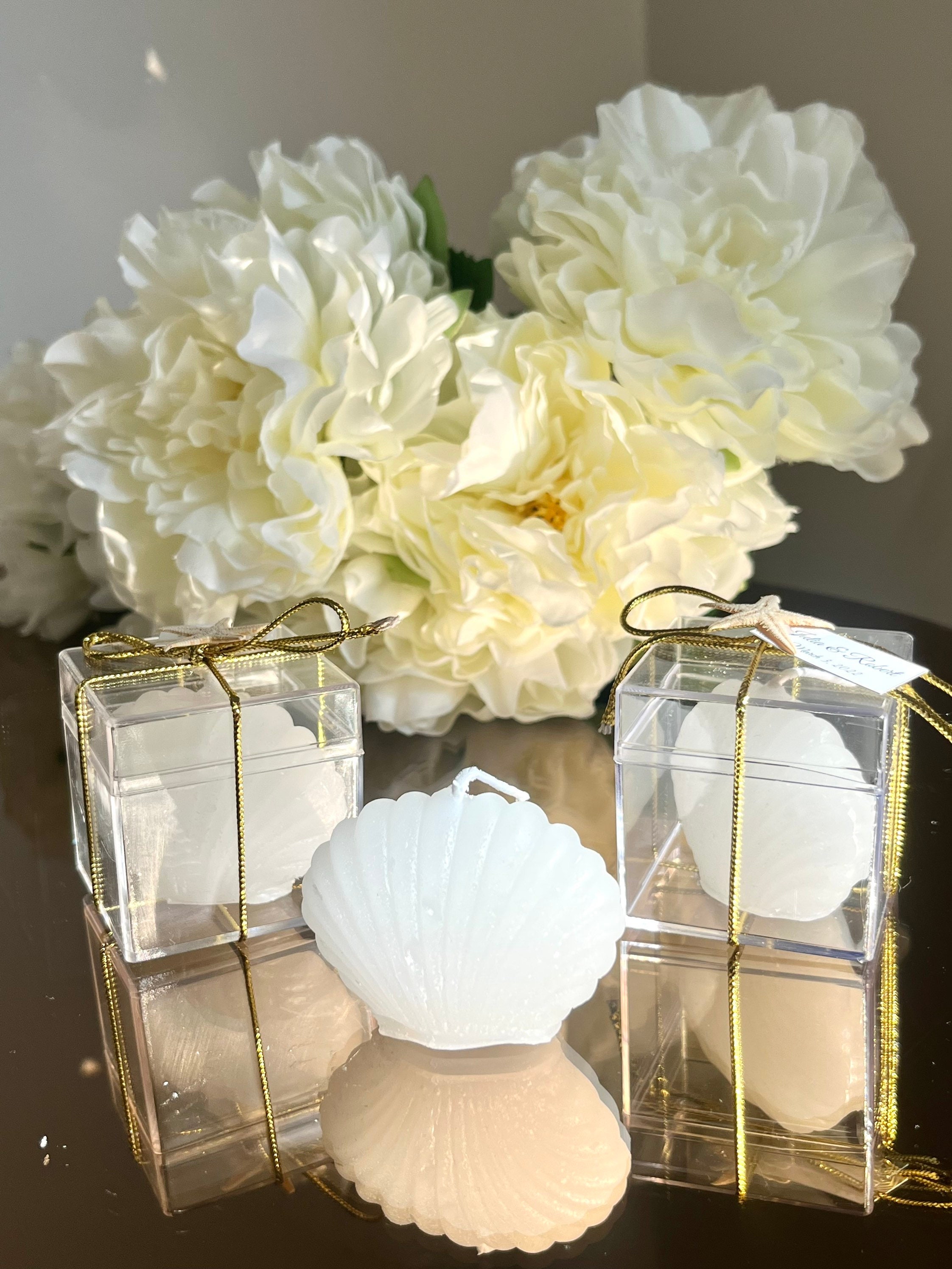 Beach Wedding Favors Seashell Candle Favors Thank You Favors - Etsy