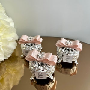 50PCS Silver Mini Trinket Box Favors, Wedding Favor PLASTIC Box, Empty ...