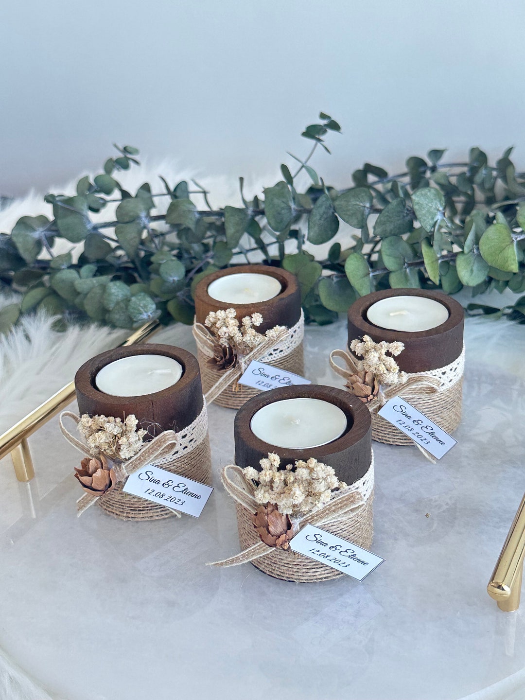 50PCS Wooden Candle Wedding Favors Special Day Candle Favors - Etsy