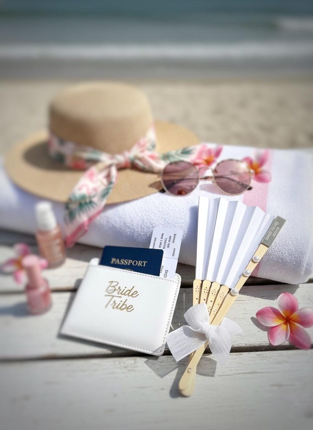 Personalized Wedding & Bachelorette Trip Wooden Hand Fan - Bride Tribe ...