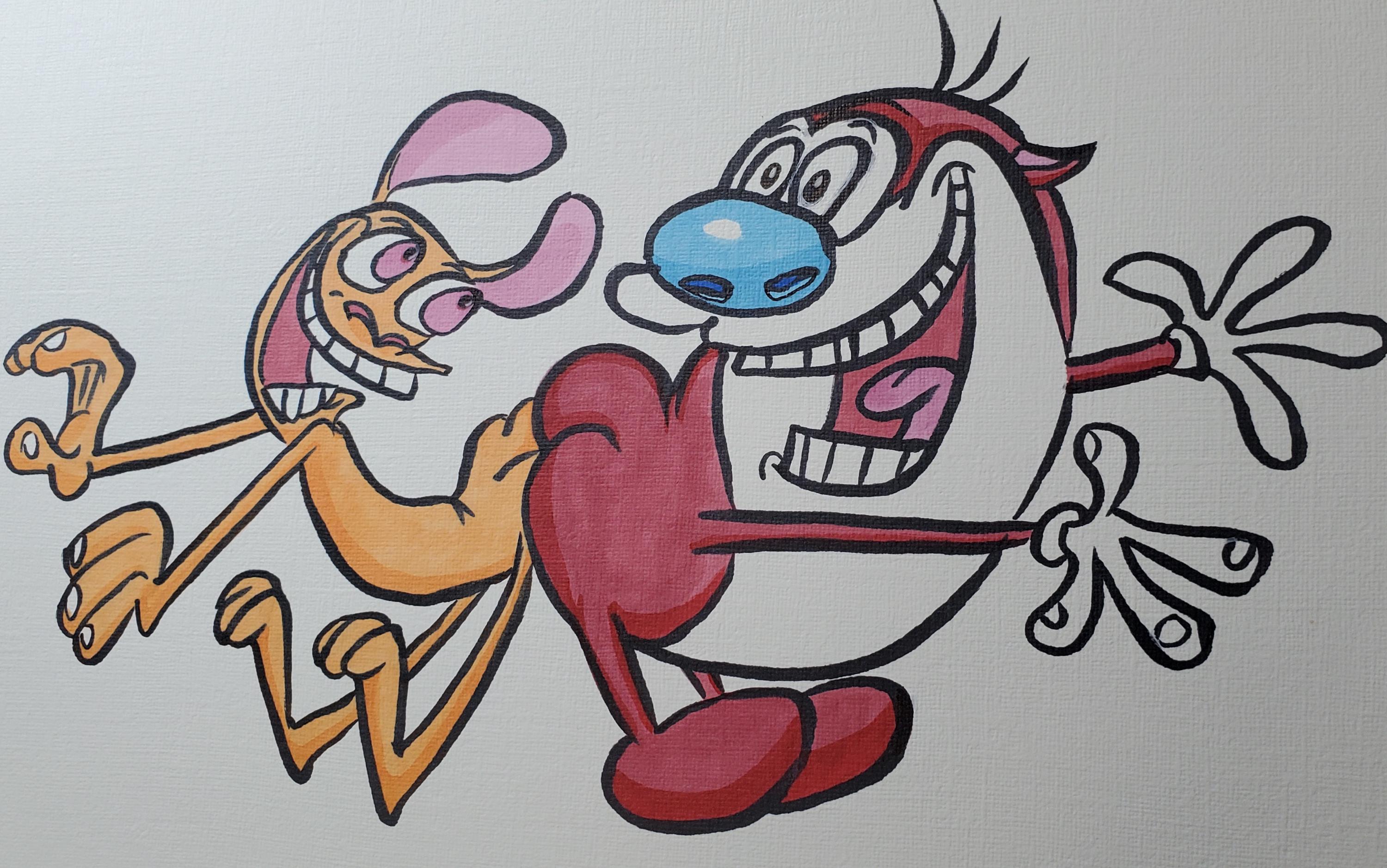 Ren and Stumpy Art Drawing, 90's Cartoon Fan Art, Ren & Stumpy Study on ...