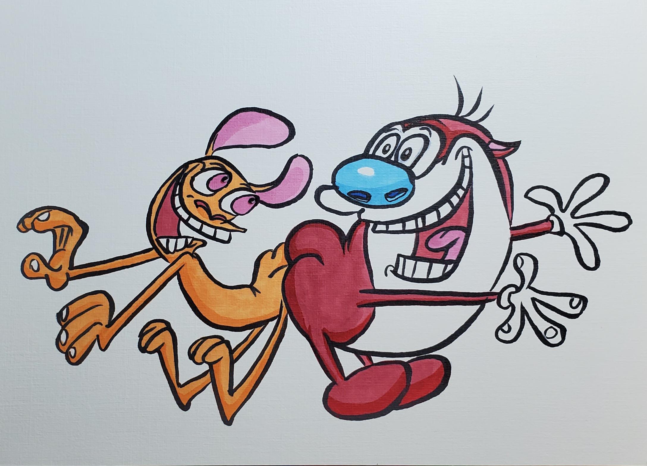 Ren and Stumpy Art Drawing, 90's Cartoon Fan Art, Ren & Stumpy Study on ...