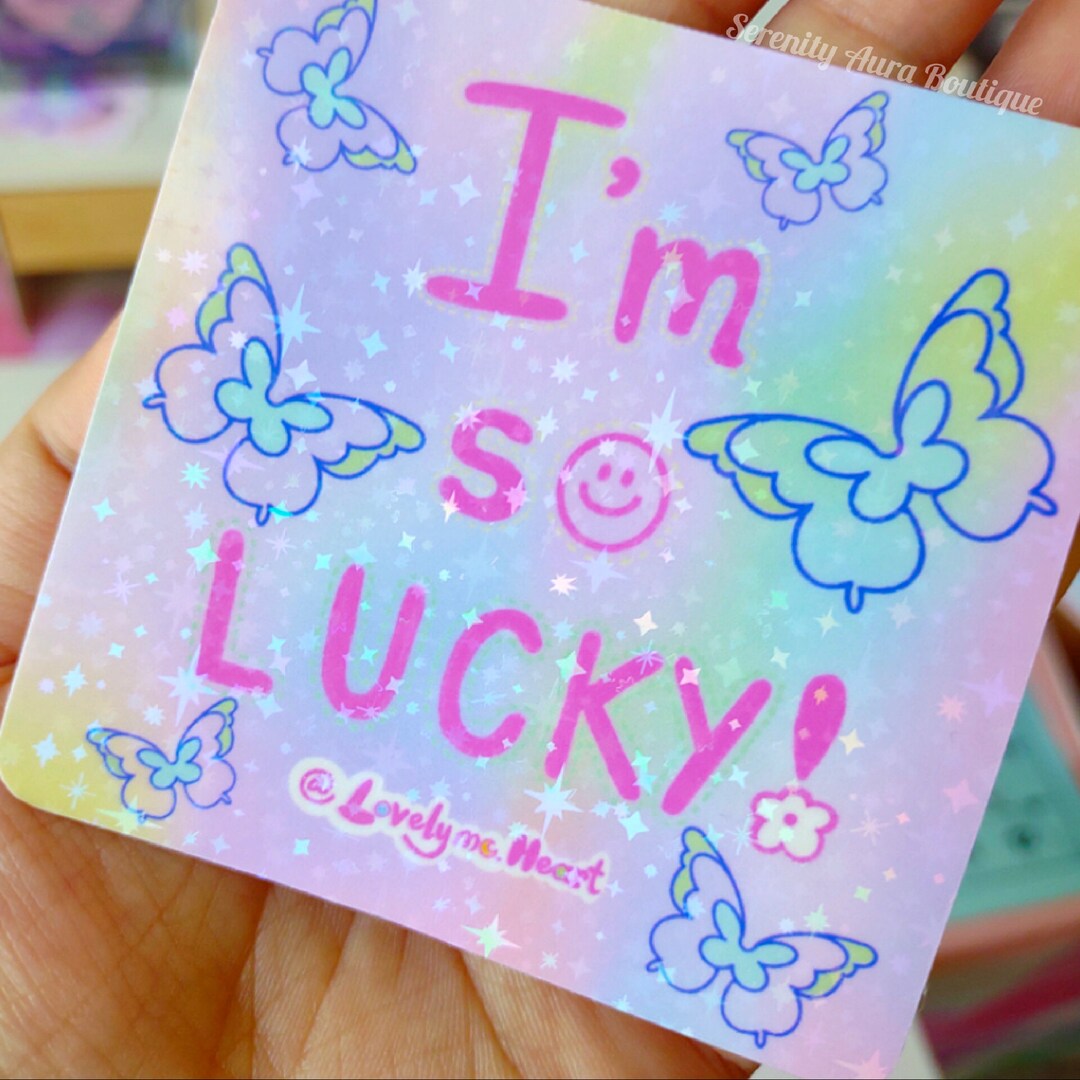 I Am so Lucky Vinyl Sticker - Etsy
