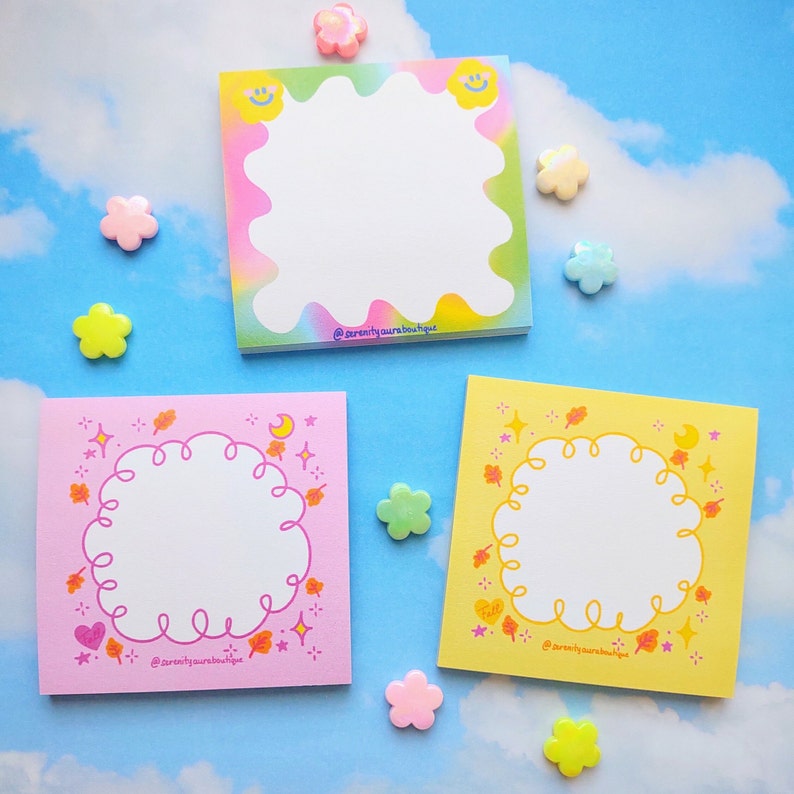 Magical Pastel Sticky Note Set Fun Office Supplies for Journals ...