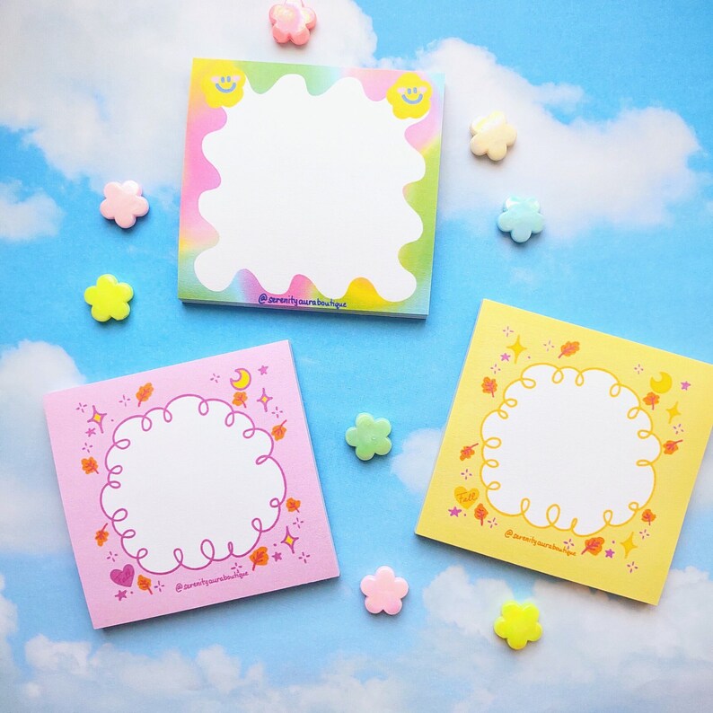 Magical Pastel Sticky Note Set Fun Office Supplies for Journals ...