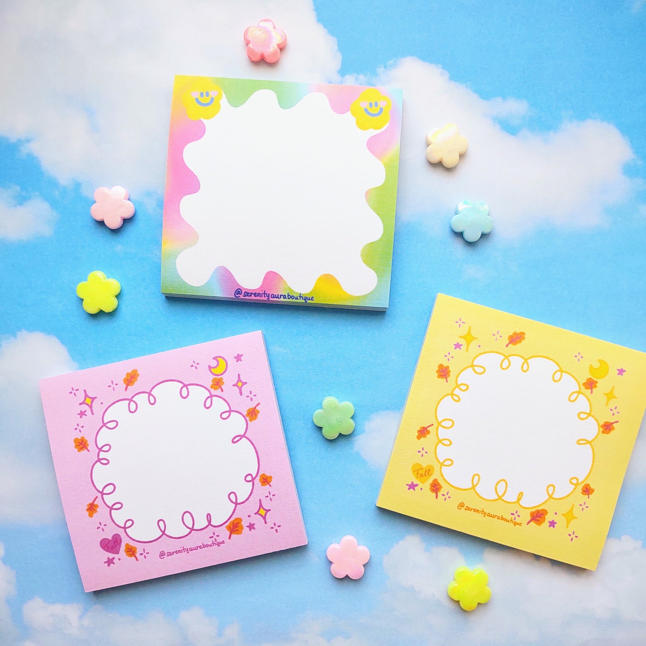 Magical Pastel Sticky Note Set | Fun Office Supplies for Journals ...