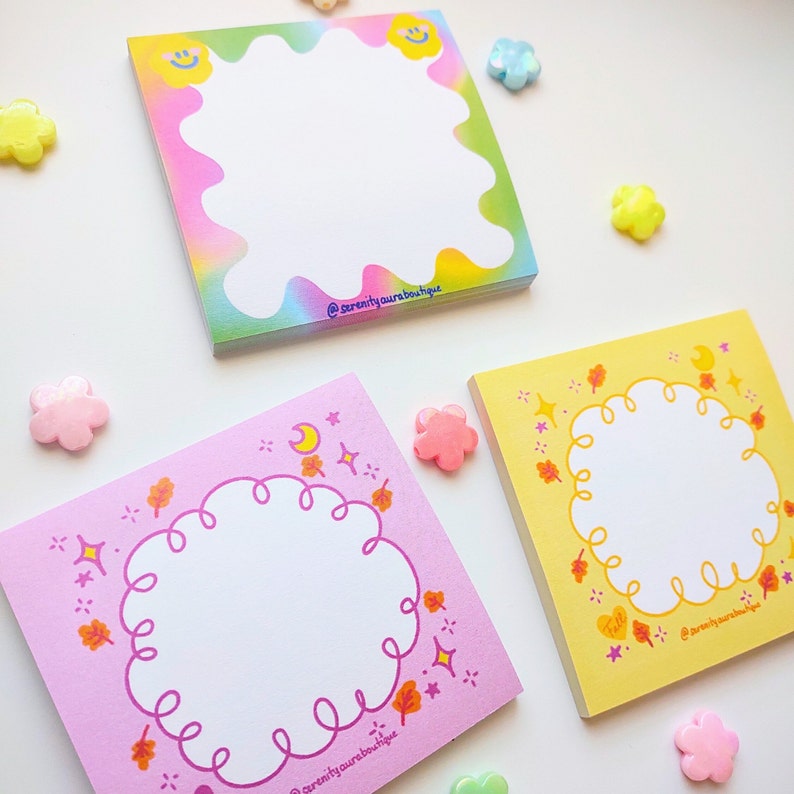 Magical Pastel Sticky Note Set | Fun Office Supplies for Journals ...