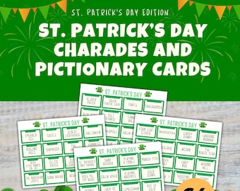 64 Easter Charades and Pictionary Cards, Easter Party Games and ...