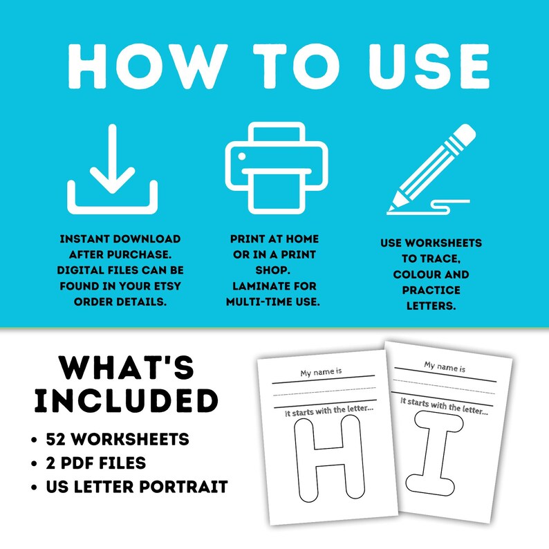 Alphabet Tracing Worksheets: Uppercase & Lowercase Handwriting (PDF ...