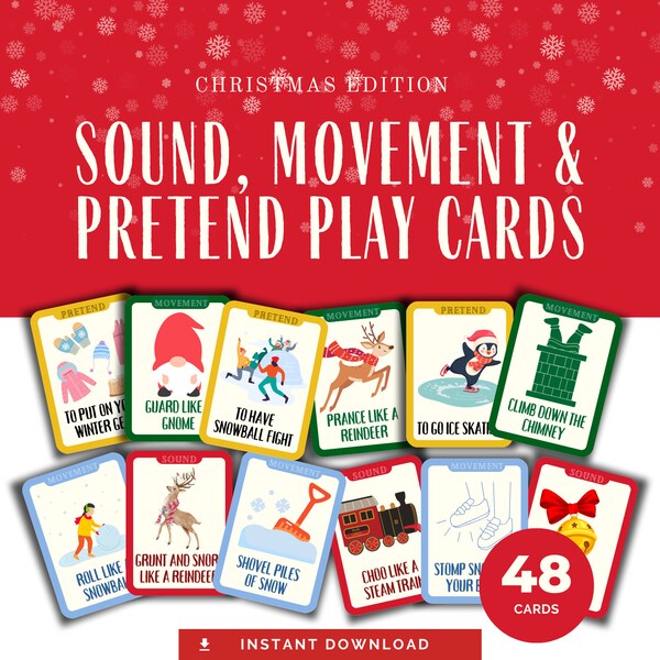 Christmas Movement Cards - Etsy