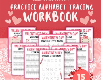 WINTER ALPHABET TRACING Practice Sheets, Uppercase and Lowercase ...