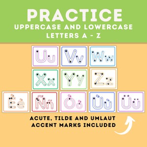 ALPHABET TRACING Practice Sheets, Uppercase and Lowercase Letters ...