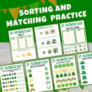 St. Patrick's Day Activities, Coloring and Dot Practice, Scavenger Hunt ...