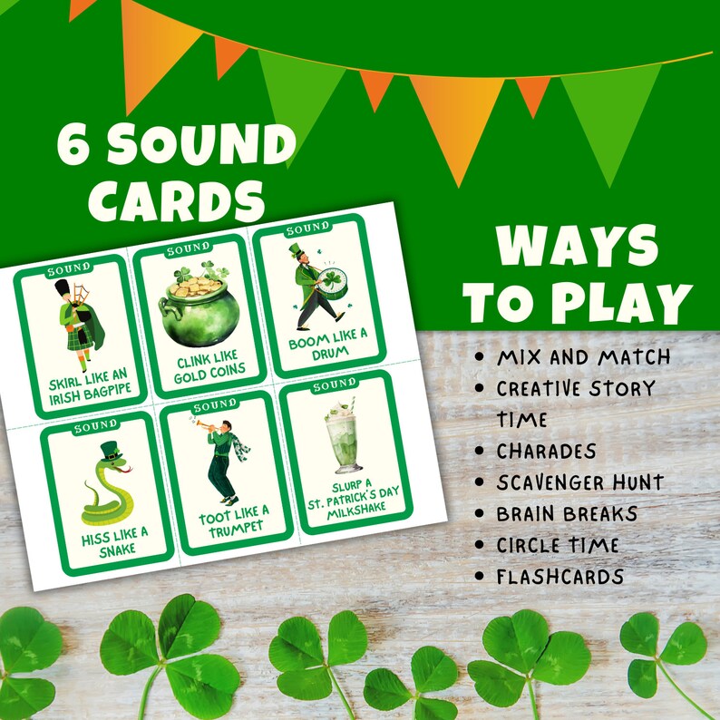 30 St. PATRICK'S DAY Movement, Sound and Scavenger Hunt Cards ...