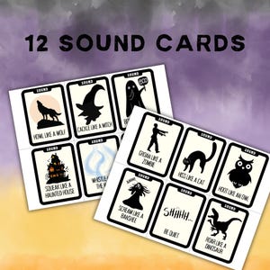 36 Halloween Movement, Sound and Pretend Play Cards, Kindergarten ...