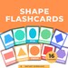 16 Shape Flashcards, 2D Geometric Shapes, Preschool, Homeschool ...